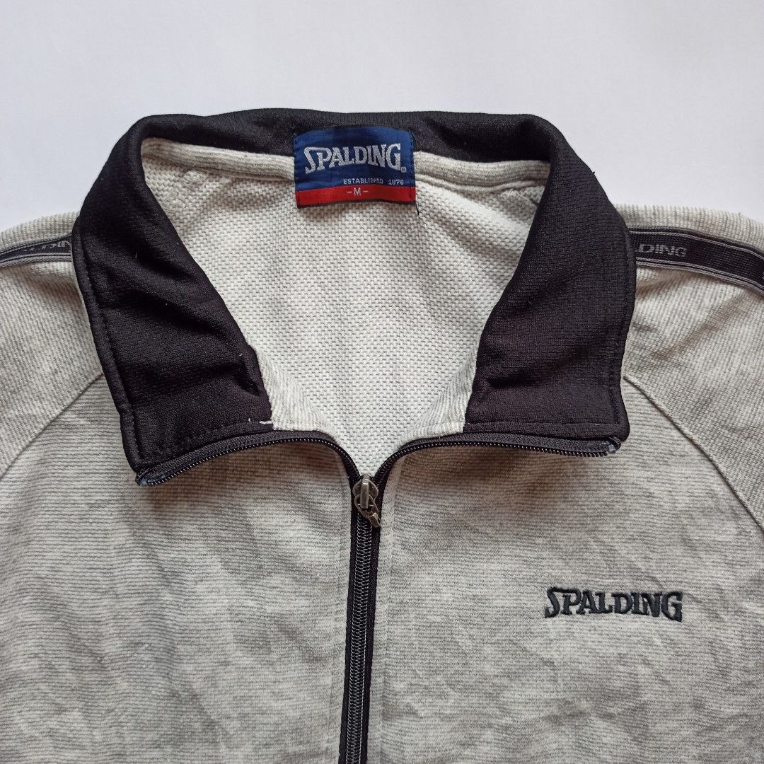 Spalding Gray Pull Zip Track Jacket, Men's Fashion, Coats, Jackets and ...