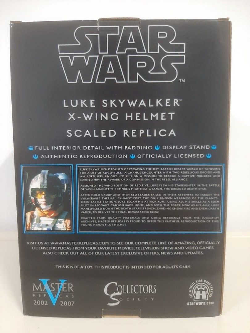 Star Wars Master Replicas LUKE SKYWALKER X-WING HELMET, Hobbies & Toys ...