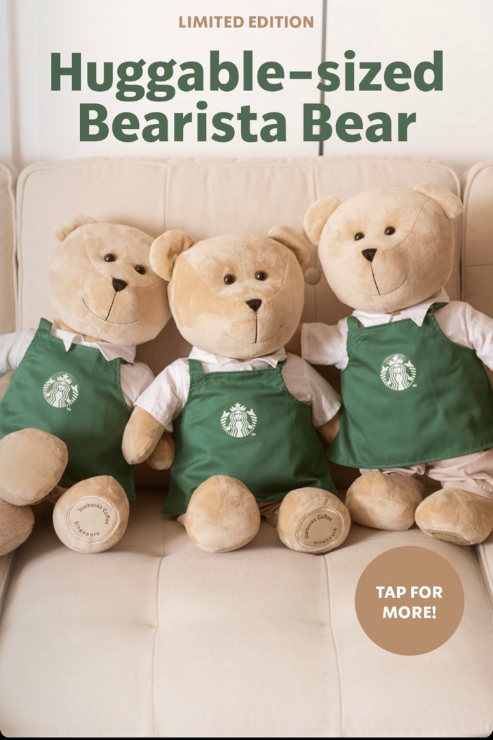 Starbucks HUGGABLE BEAR HUGE, Babies & Kids, Infant Playtime on Carousell
