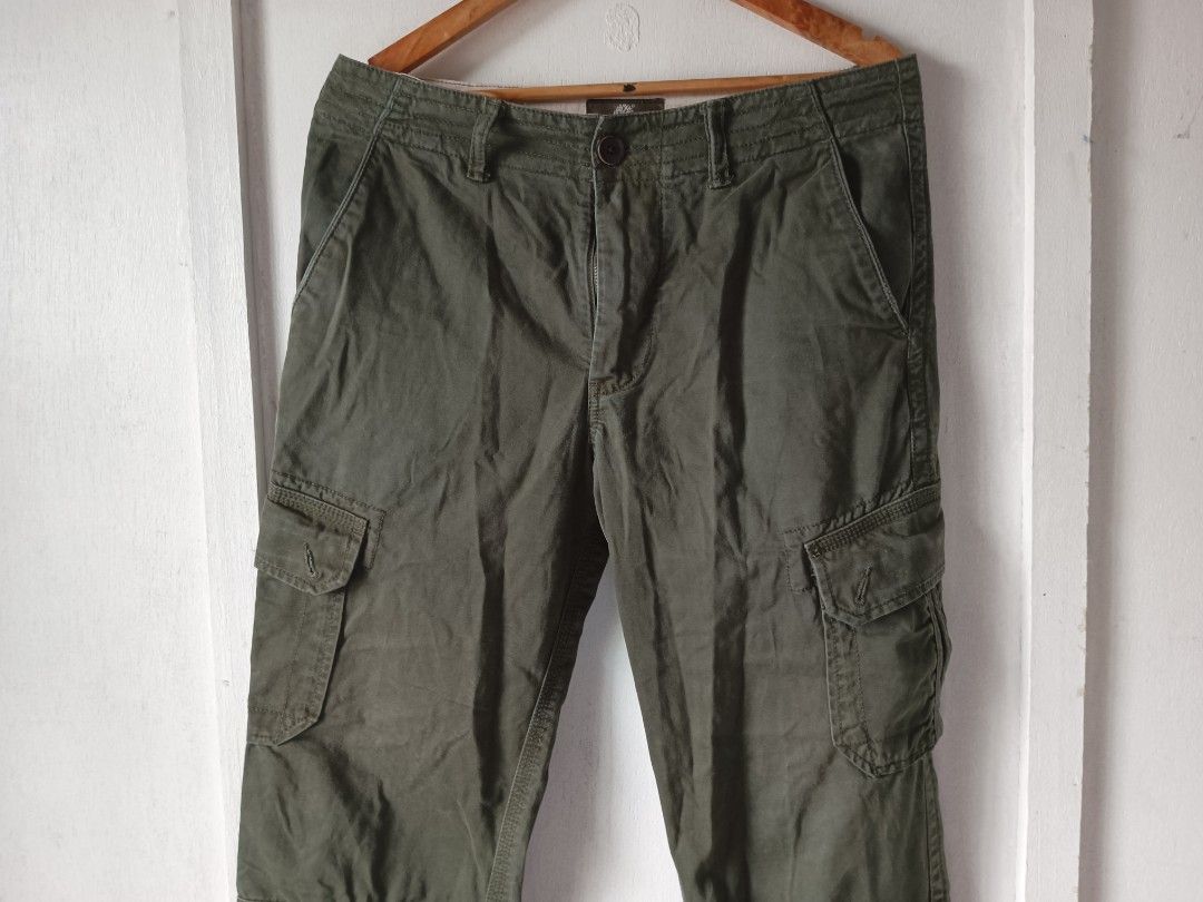 Timberland Moss Green Cargo Pants, Men's Fashion, Bottoms, Jeans on ...
