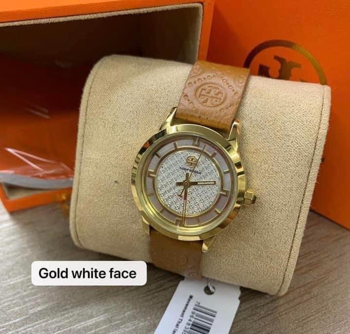 Tory Burch Gold White Face Womens Fashion Watches And Accessories