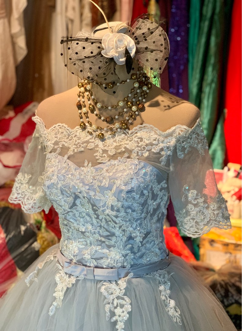 Ukay grey cocktail gown, Women's Fashion, Dresses & Sets, Evening ...
