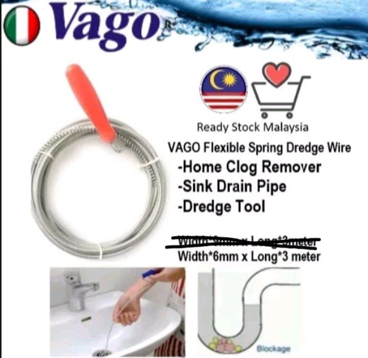 VAGO Flexible Spring Dredge Wire/Pipe Spring Dredge, Furniture & Home ...