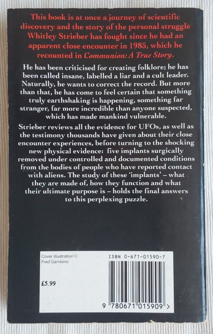 ALIENS/UFOs - The Sequel To Communion: Confirmation by Whitley Strieber ...