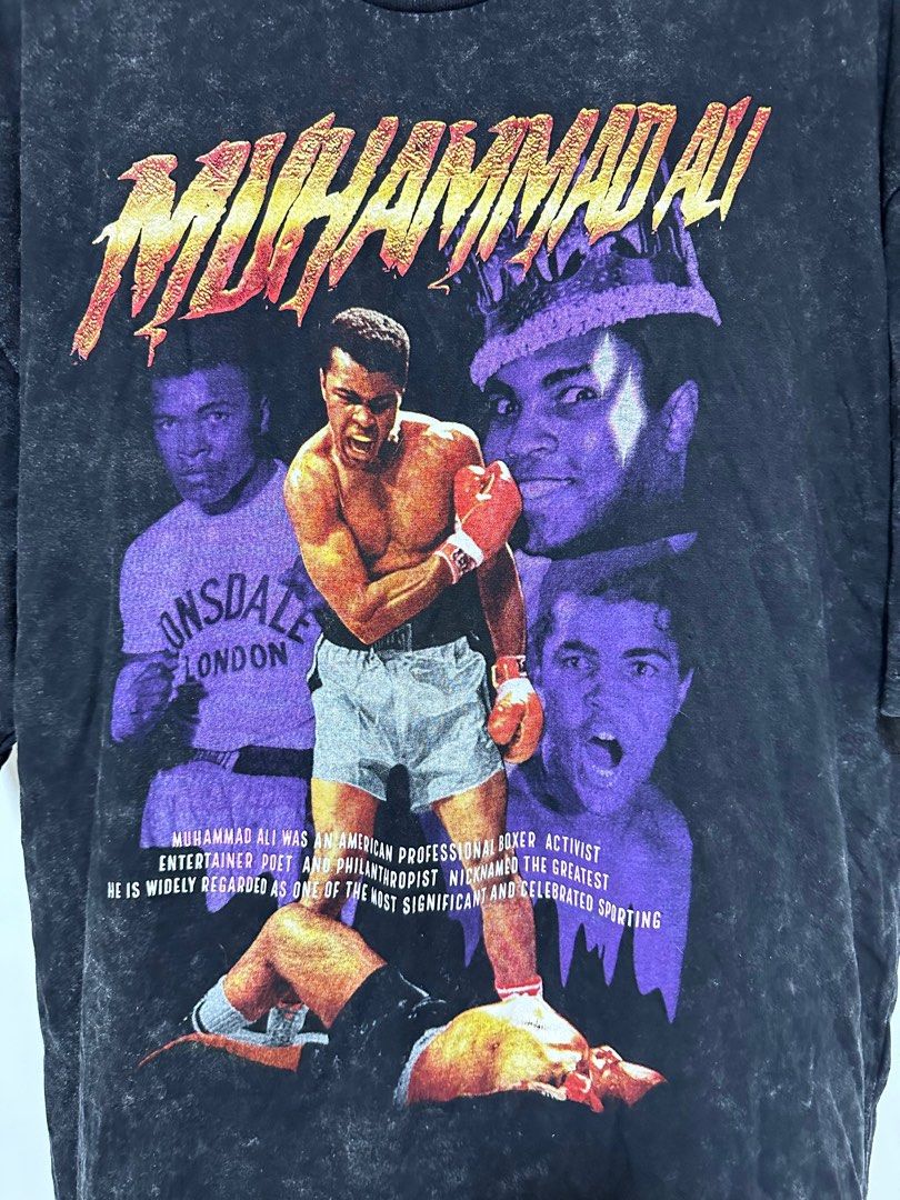 Vintage Graphic Muhammad Ali T-Shirt, Men's Fashion, Tops & Sets ...