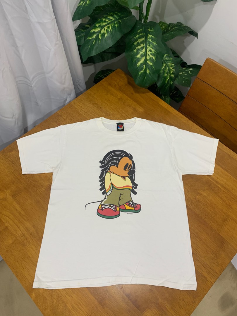 Vintage Mickey Mouse Rasta Tshirt, Luxury, Apparel on Carousell