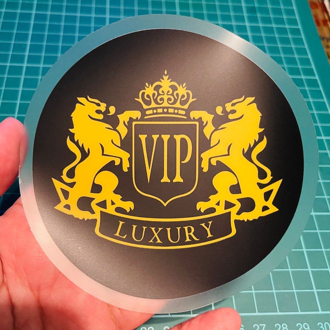 PHV VIP Luxury Static Cling Decals for PHV . 11cm diameter Free Normal ...