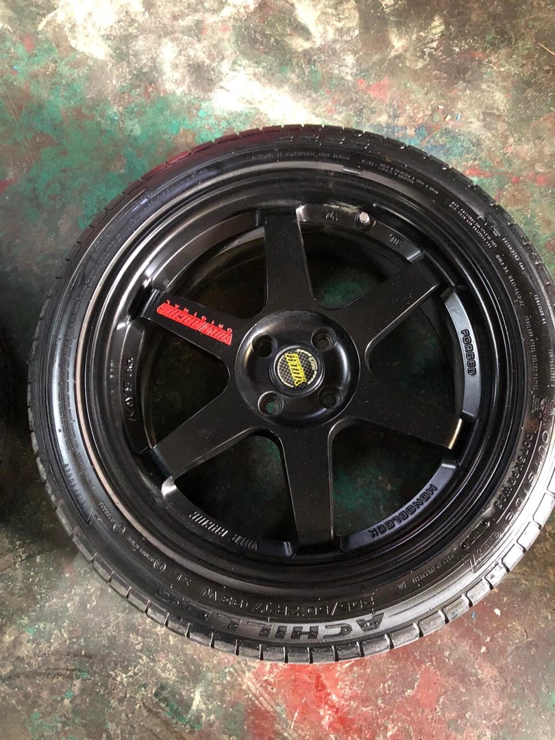 Volk rays 17's mags & tires achilles, Car Parts & Accessories, Mags and Tires on Carousell