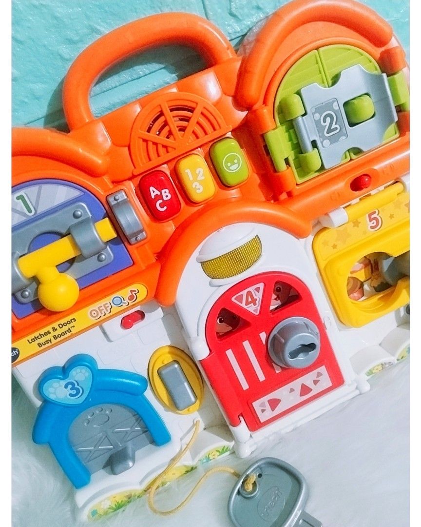 VTech Latches and Doors Busy Board, Babies & Kids, Infant Playtime on ...