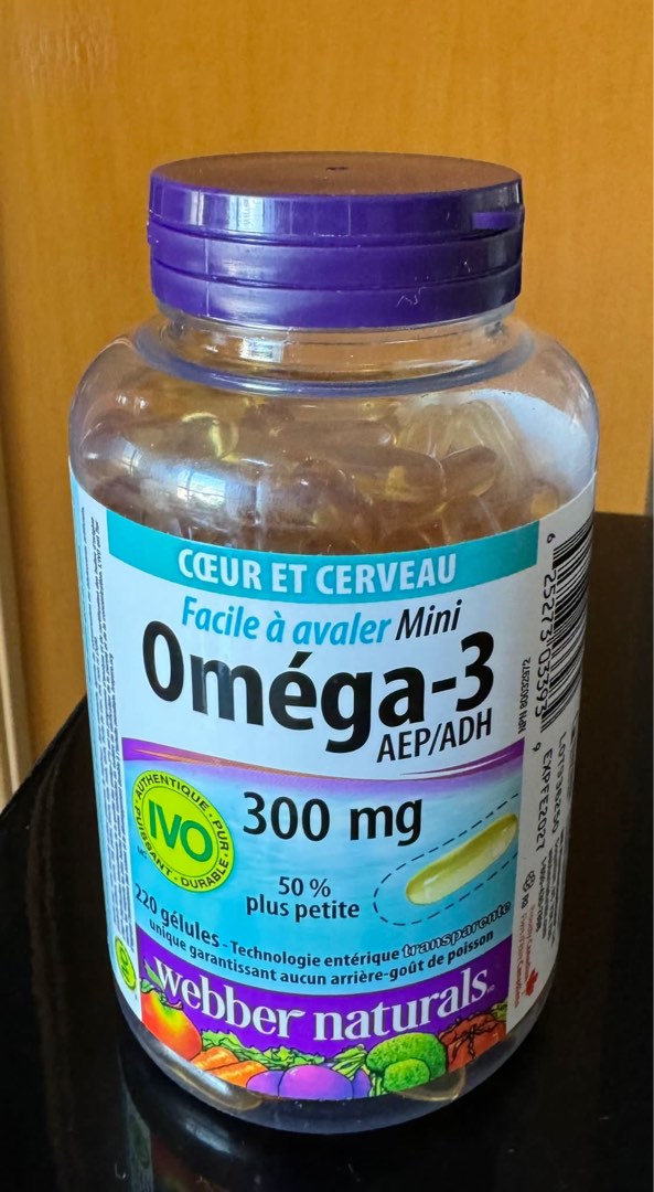 Webber Naturals Omega-3 300mg, 220 softgels, 健康及營養食用品, 健康補充品, 健康補充品 ...