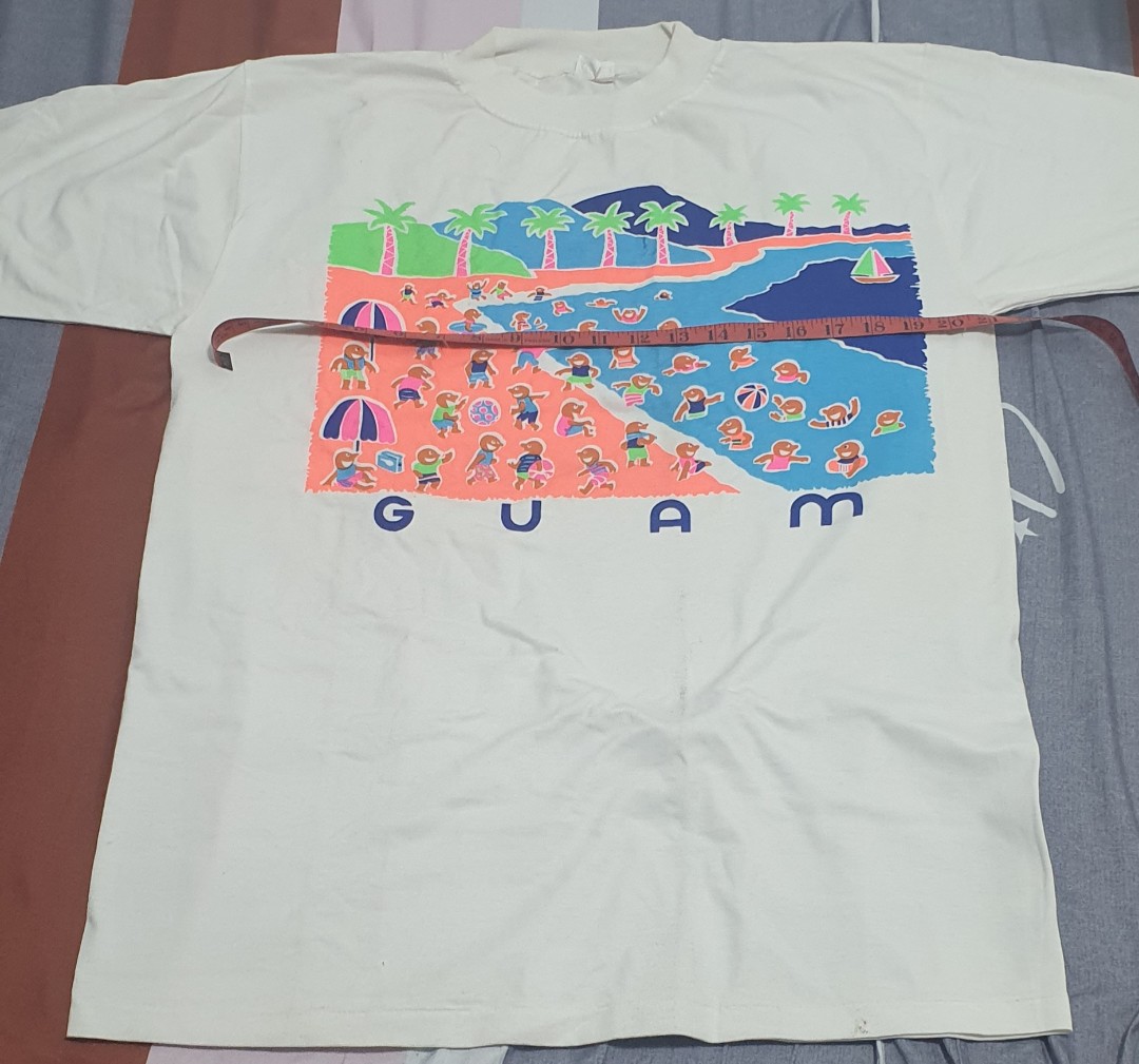 White shirt wit GUAM design in front, Men's Fashion, Tops & Sets ...