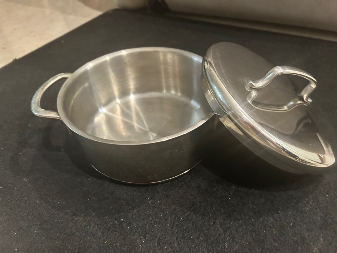 WMF stainless steel mini pot with lid 14cm, Furniture & Home Living ...