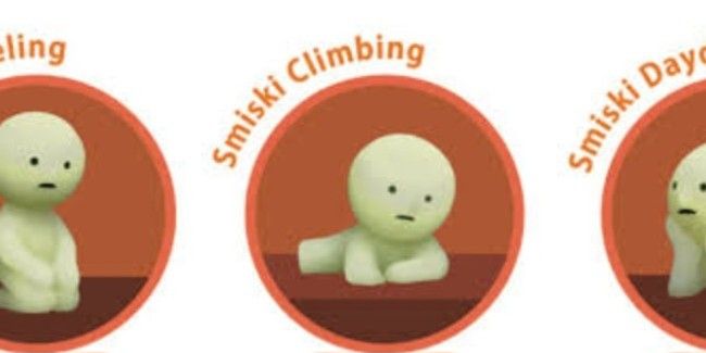 WTB LFS Series 1 - hugging knees w/ little smiski hugging Series 2 ...