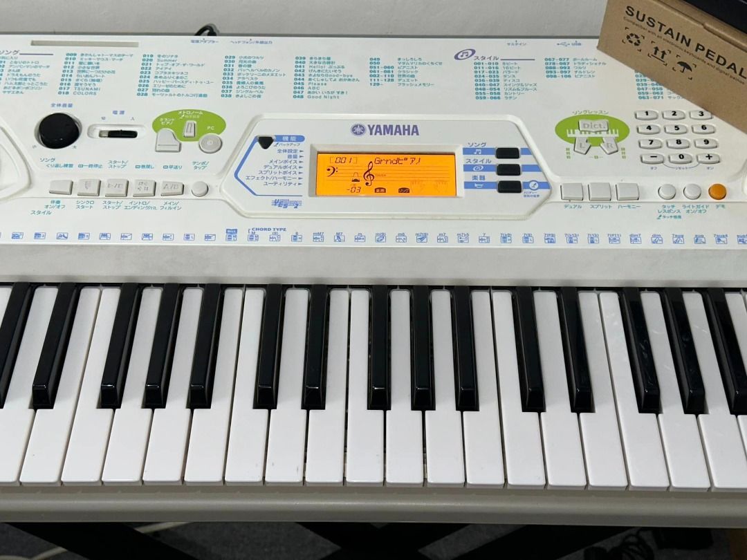 Yamaha PSR EZ-J25 Portable Piano Keyboard 61 Keys Touch Response with Sustain Pedal and Bag ...