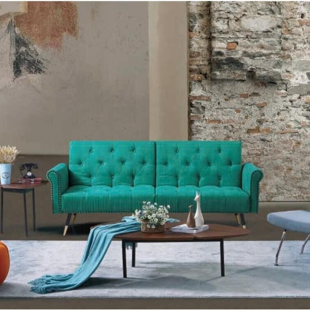 #23 Sofa Bed 001 Three 3 Seater fabric, 11.11 promotion, Furniture & Home Living, Furniture ...