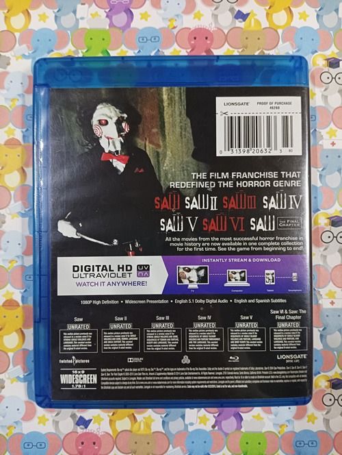 恐懼鬥室 第1集至第7集 SAW I - VII 美國版 二手 3碟裝 英語 英文字幕 藍光 blu-ray, 攝影器材, 攝影配件, 其他攝影配件 - Carousell