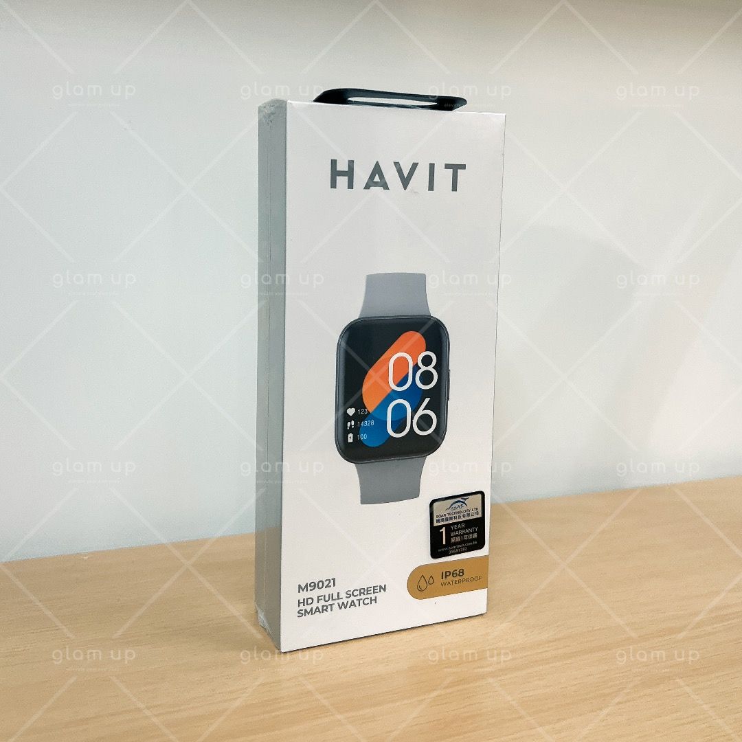 現貨 全新行貨 一年保養 HAVIT M9021 全觸屏智能手錶 灰色 12 種運動模式 IP68 高度防水, 手提電話, 智能穿戴裝置及智能 ...