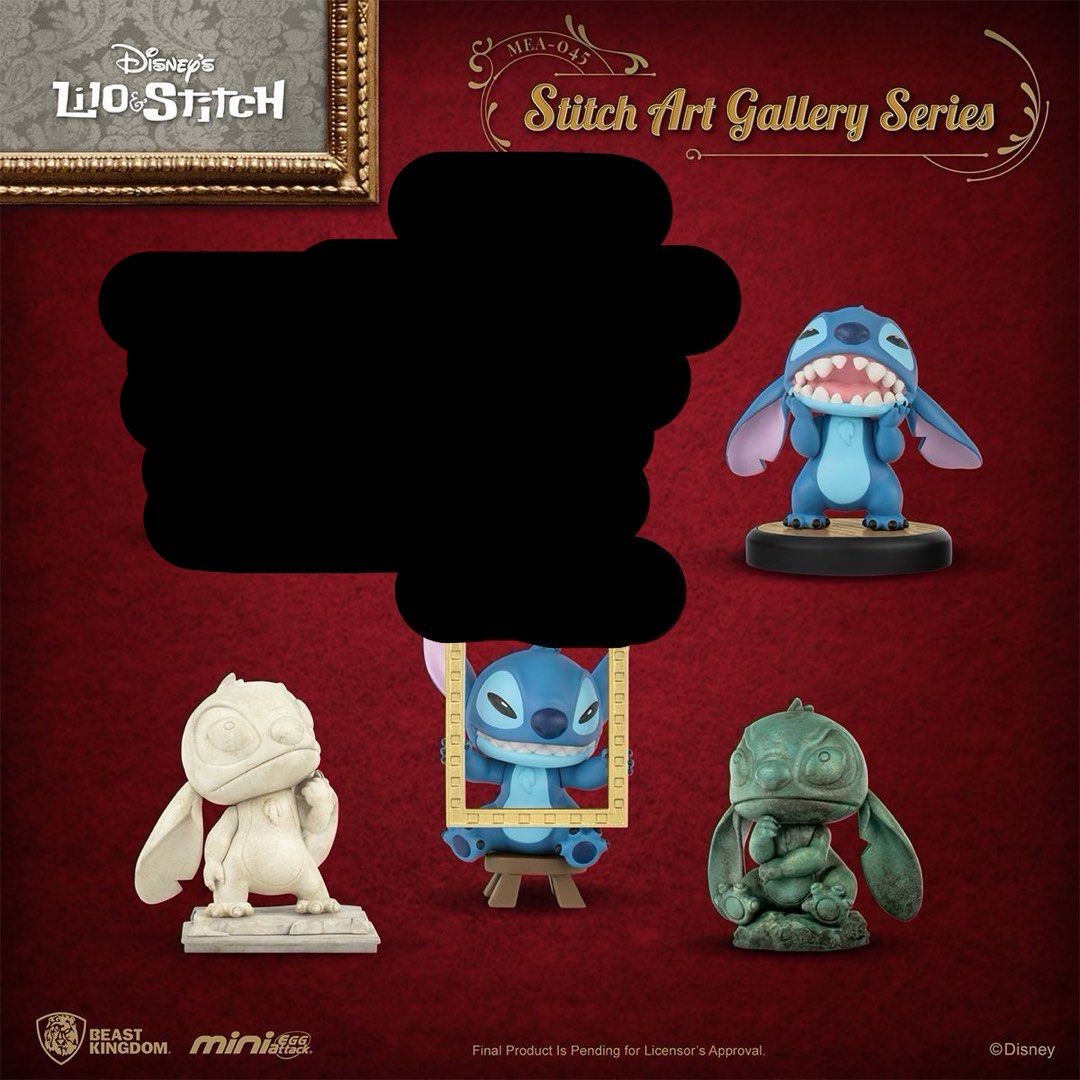 放 Beast Kingdom 野獸國 MEA-045 史迪仔 stitch art gallery 美術館系列 可換別盲盒, 興趣及遊戲 ...