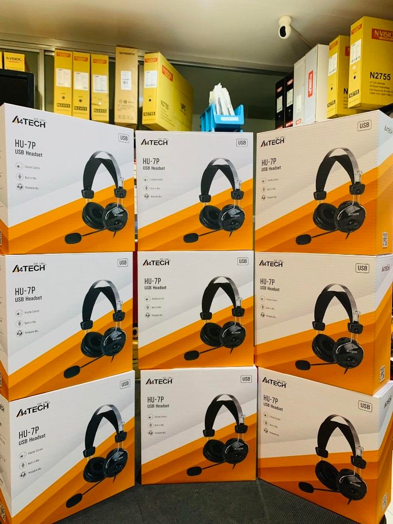 A4Tech HU-7P Comfort Fit Stereo USB Headset, Audio, Headphones ...