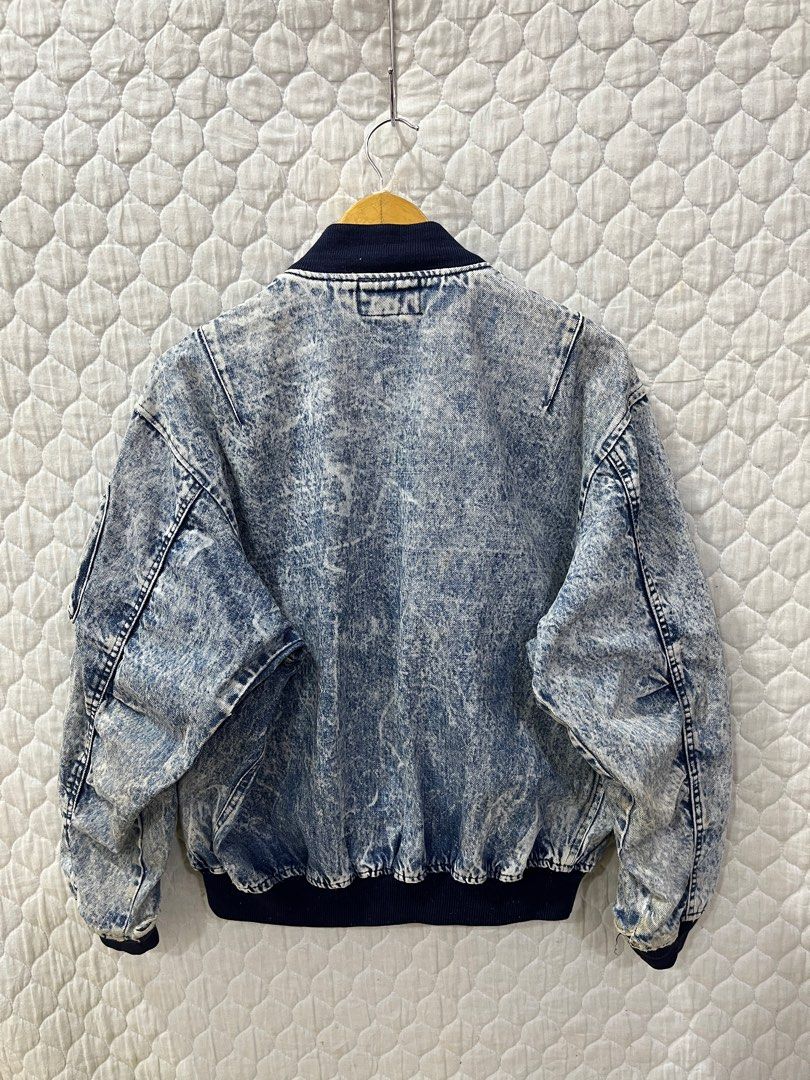 A(5). US AIR FORCE DENIM BOMBER JACKET, Men's Fashion, Coats, Jackets ...