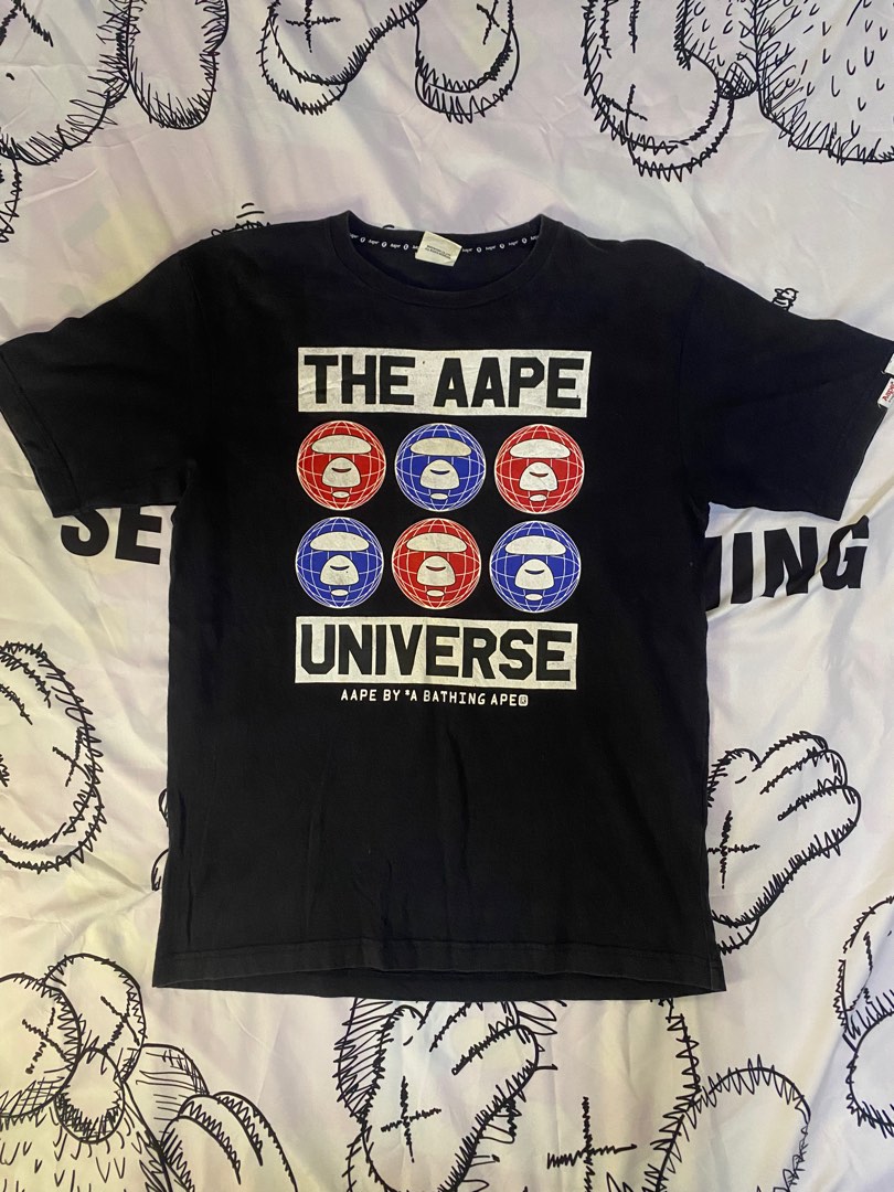 Aape multiple logo, Men's Fashion, Tops & Sets, Tshirts & Polo Shirts ...