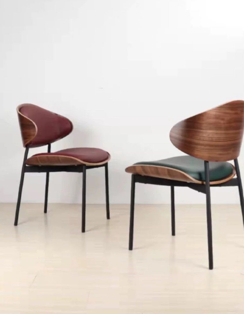 ALVA Modern Leather Dining Chair, Furniture & Home Living, Furniture ...