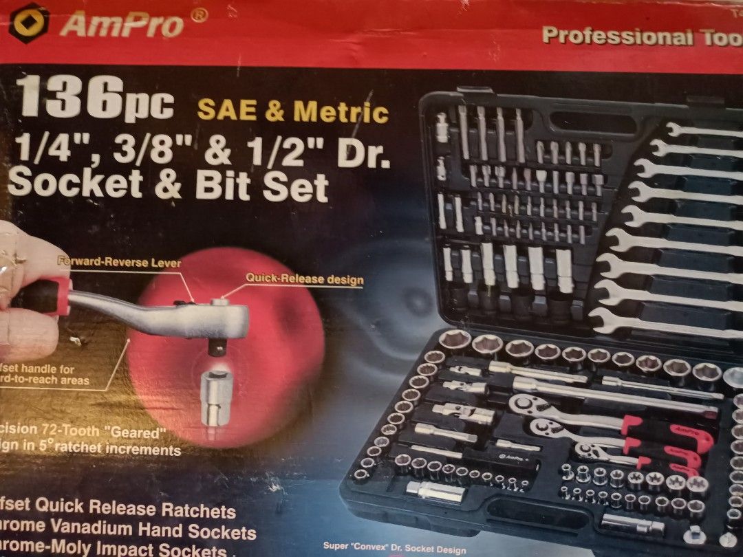 Ampro t45680 industrial tool set, TV & Home Appliances, Other Home Appliances on Carousell