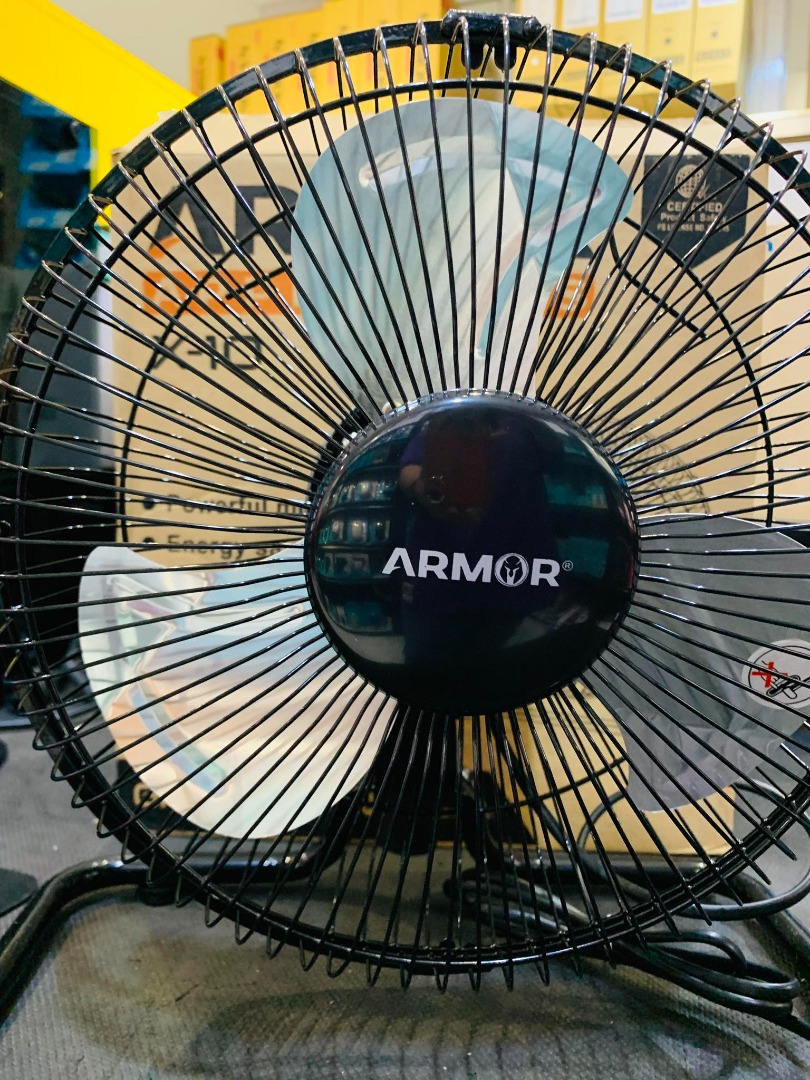 Armor 10" Metal Ground Fan Black X-10, Furniture & Home Living ...