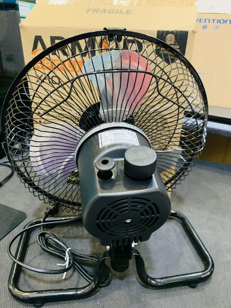 Armor 10" Metal Ground Fan Black X-1, Furniture & Home Living, Lighting ...