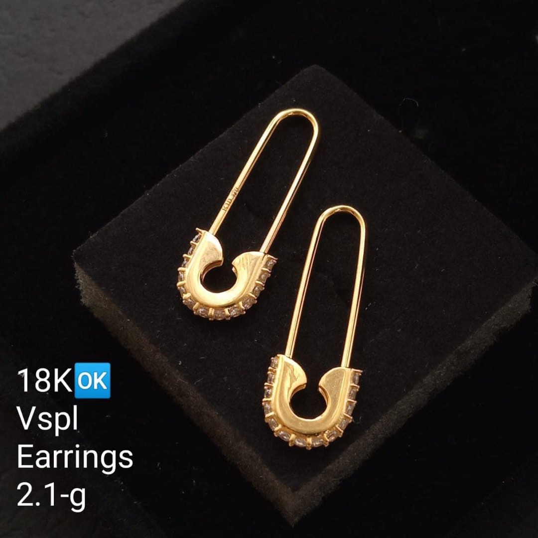 Arpaler Safety Pin Earrings, Women's Fashion, Jewelry & Organizers ...