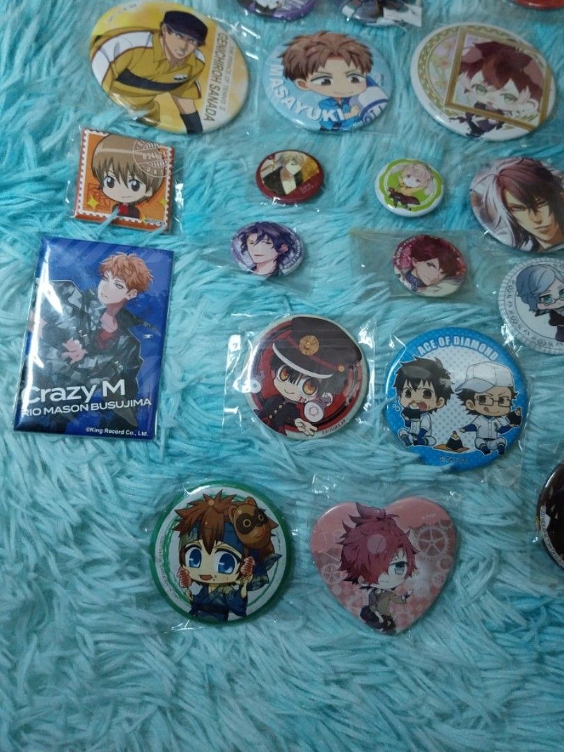 Assorted anime Badge prince of tennis tokyo ghoul tsukiuta hypnosis mic ...