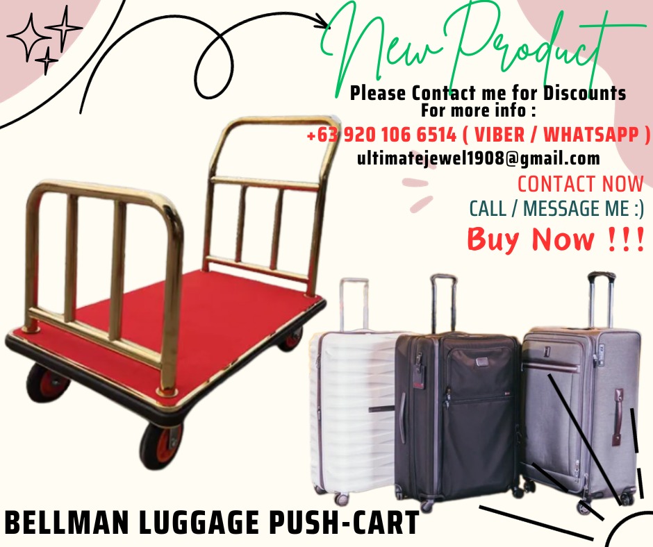 BELLMAN LUGGAGE PUSH-CART FOR HOTELS - GOOD QUALITY LUGGAGE, Everything ...