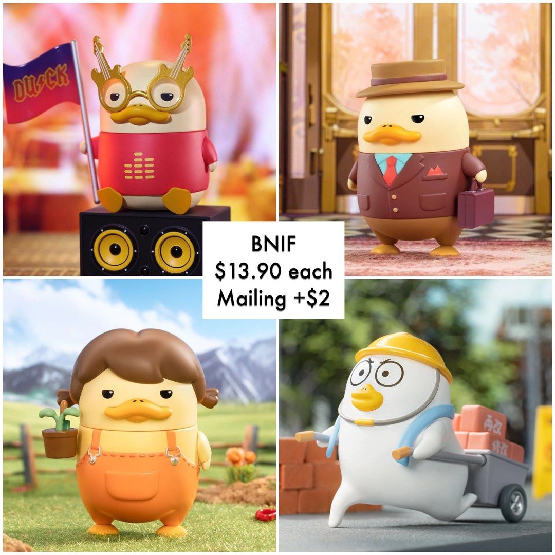 BNIF Popmart Duckoo Hotel Rich man Duckoo Farm Gardener Flag Duckyo ...