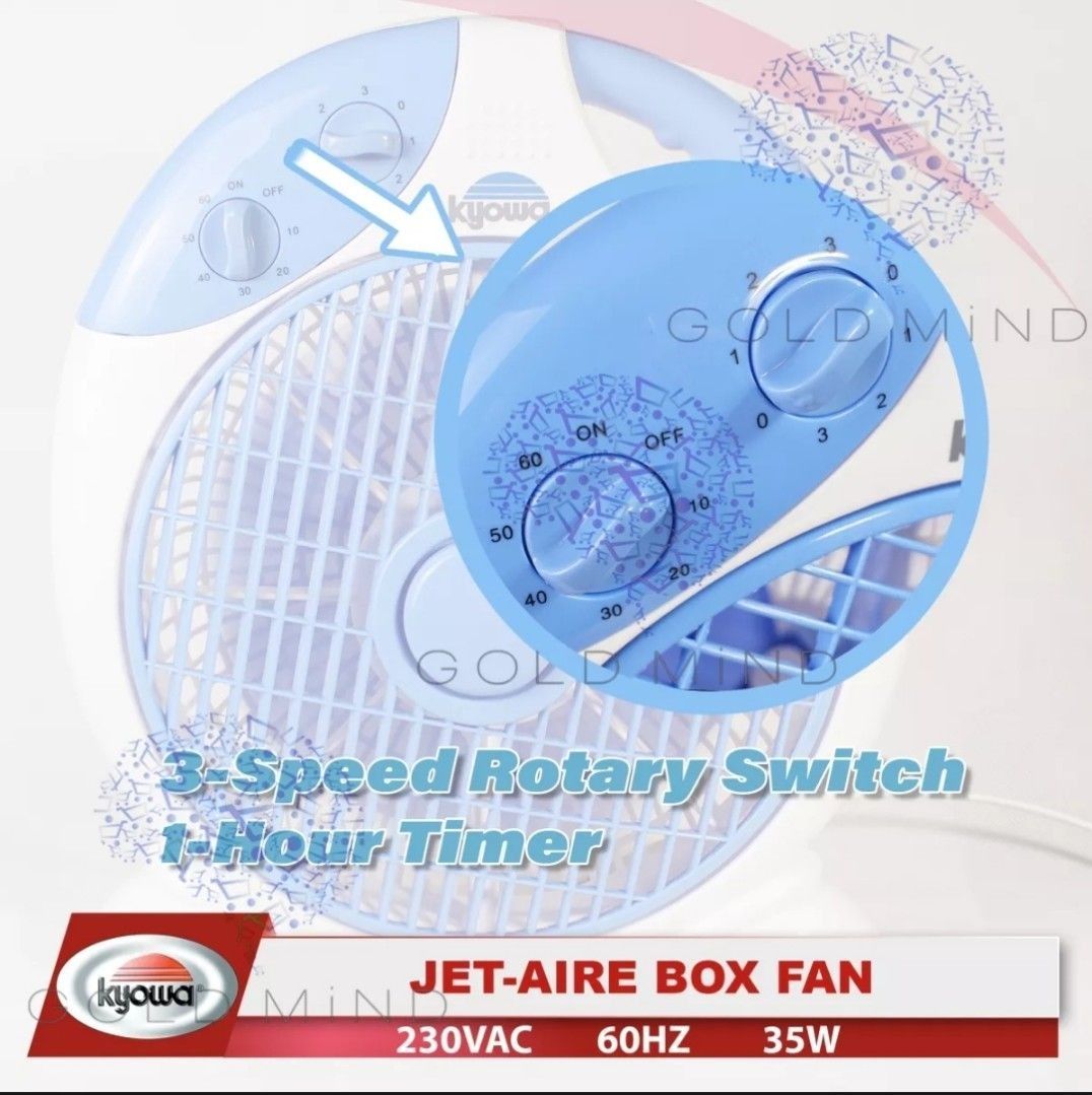 Box Fan - Jet-aire Kyowa, Furniture & Home Living, Lighting & Fans ...
