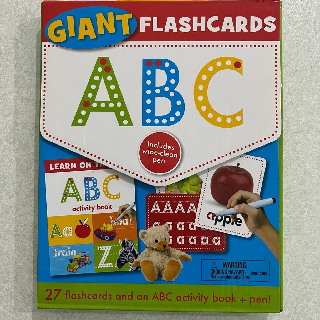 Buku Aktivitas 3+ Giant Flashcards ABC Wipe and Clean Original, Buku ...