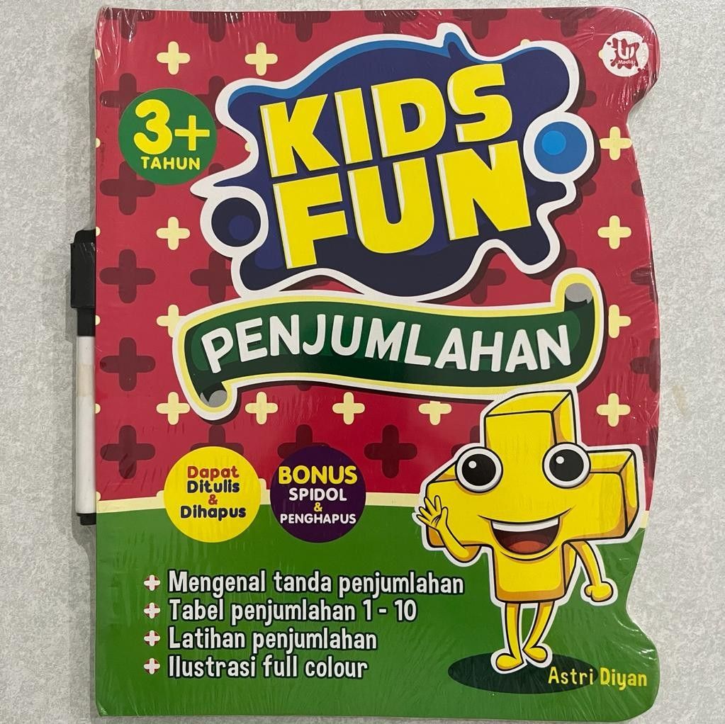 Buku Aktivitas 3+ Kids Fun Penjumlahan Wipe and Clean, Buku & Alat ...