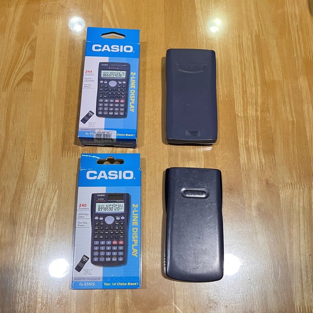 CASIO Scientific Calculators fx-85MS & fx-95MS with Box & Papers ...