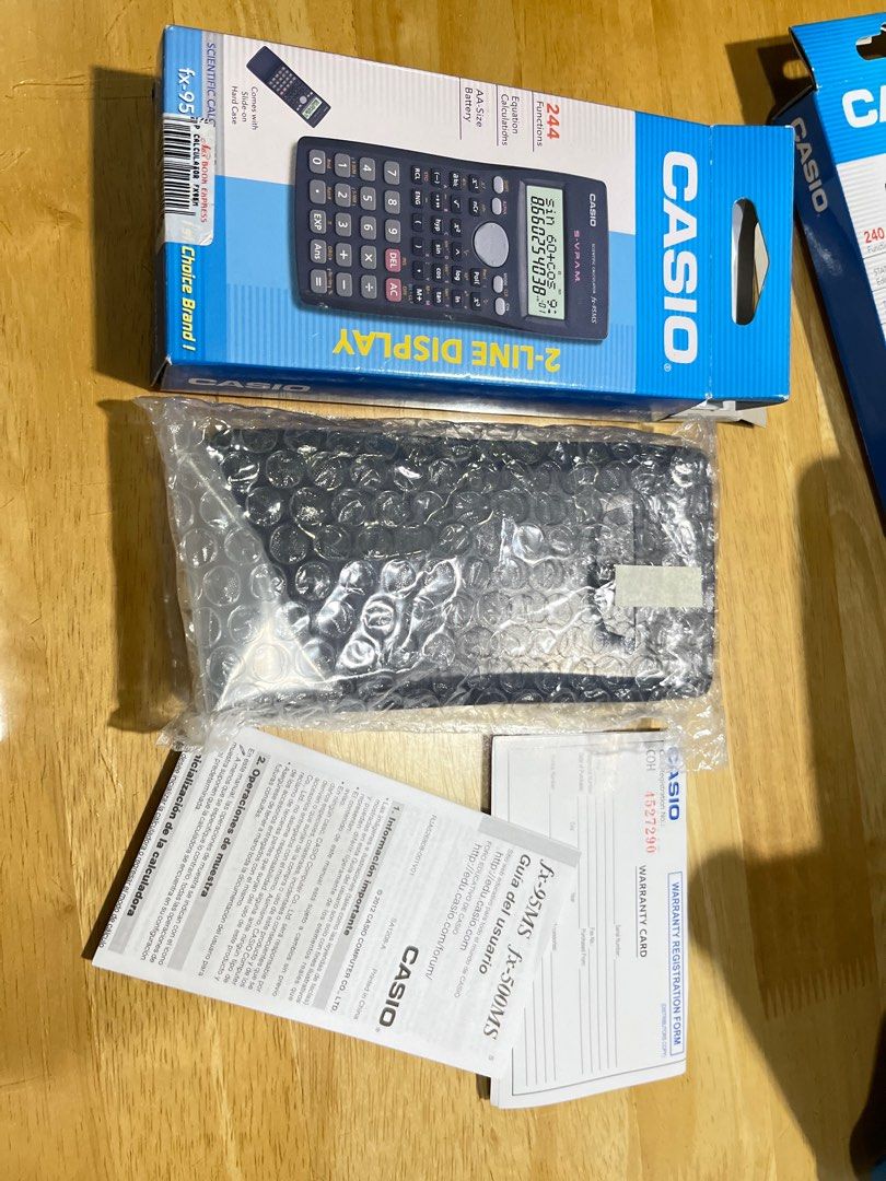 CASIO Scientific Calculators fx-85MS & fx-95MS with Box & Papers ...