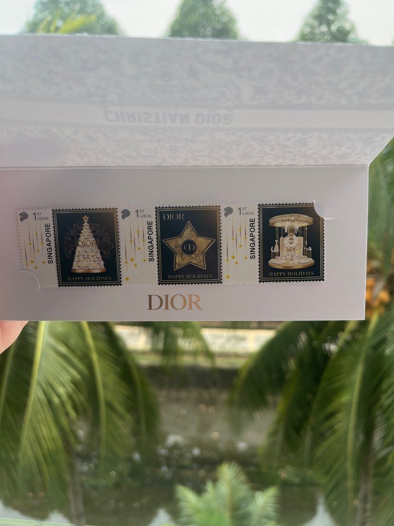 Christian Dior Christmas postage stamps, Hobbies & Toys, Memorabilia ...