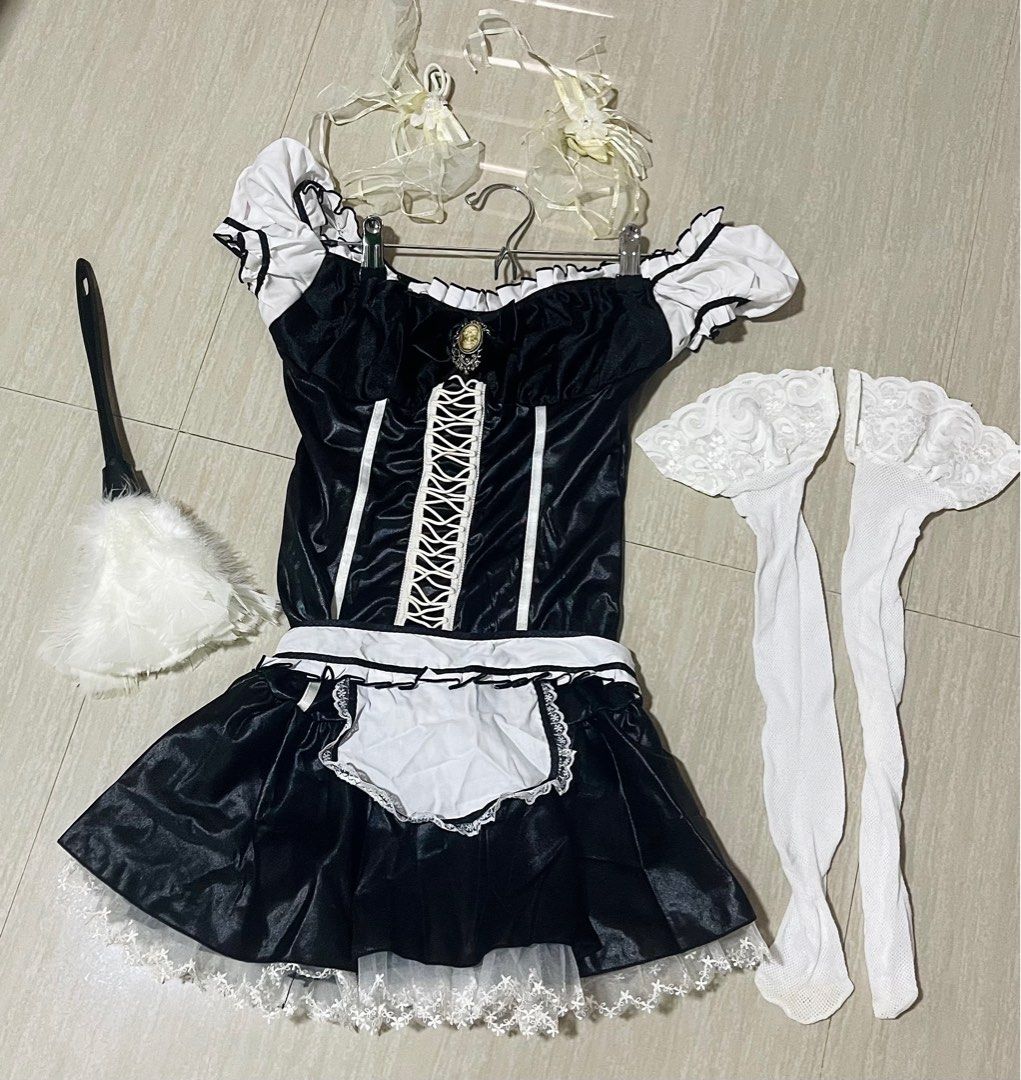 Classic French Maid Costume (from Leg Avenue), Women's Fashion ...