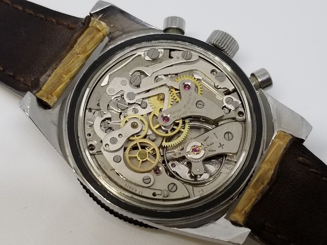 Clebar skin diver Manual Chronograph spider Black Dial poor tag heuer ...