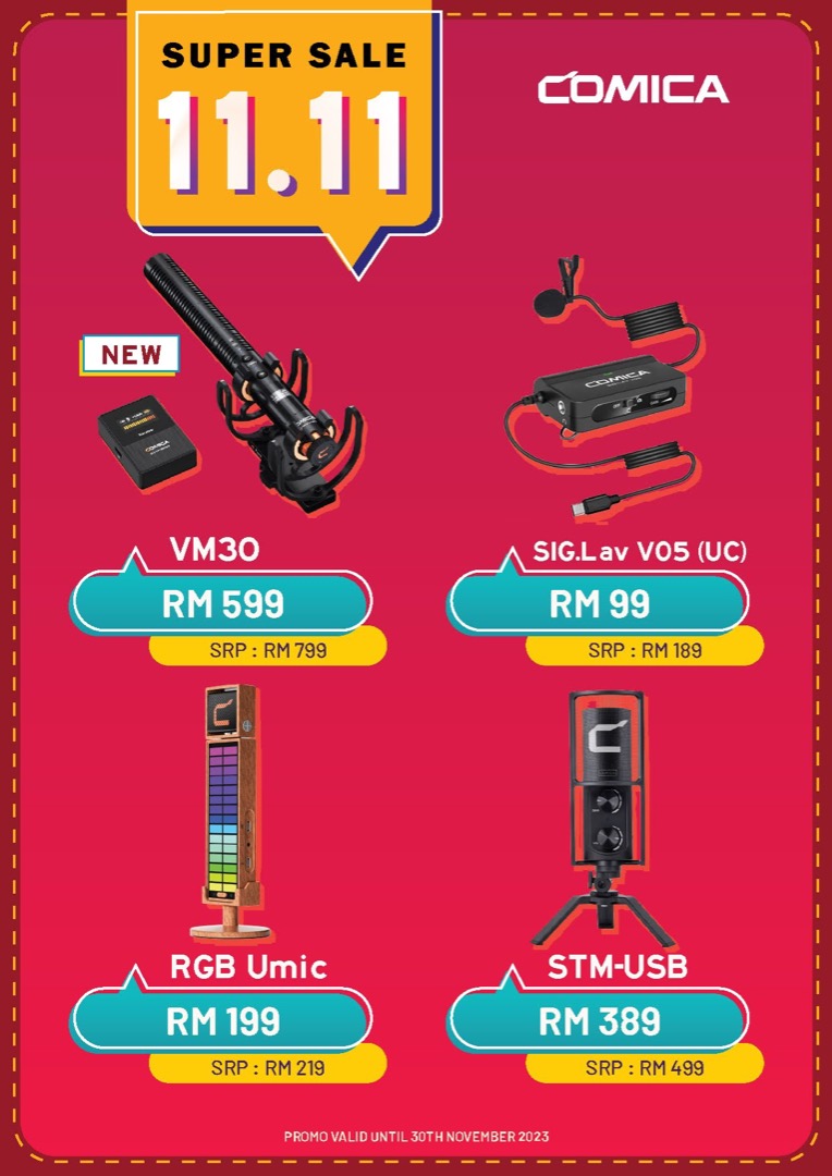 COMICA VM30 / STM-USB / RGB UMIC / SIG.LAV V05 (UC), Audio, Microphones on Carousell