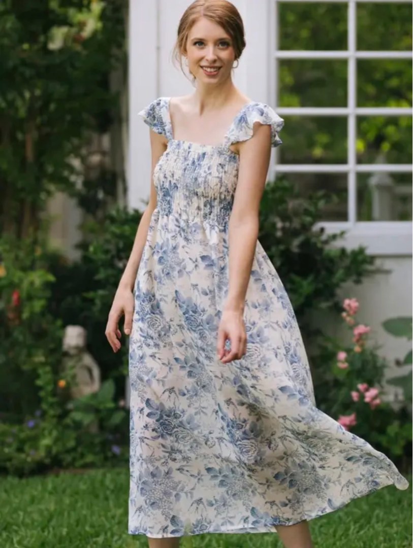 Coquette Blue Dainty Dress, Women's Fashion, Dresses & Sets, Dresses on ...