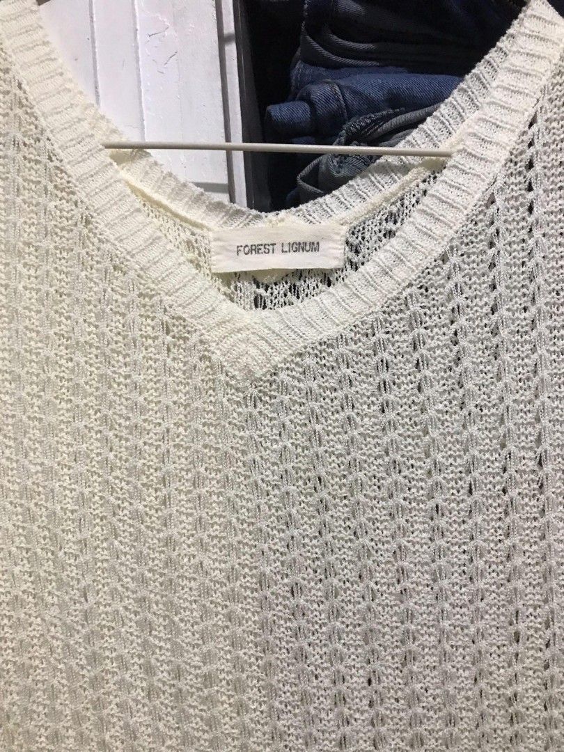 Crochet see through top, Women's Fashion, Tops, Blouses on Carousell