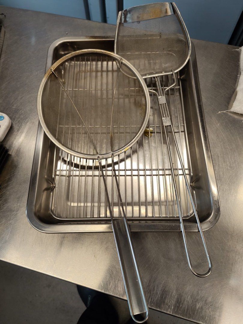 Deep Frying Accessories (Sieve, Drip Tray), Furniture & Home Living ...