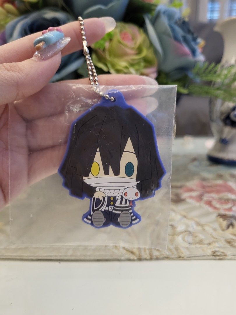 Demon Slayer Obanai Iguro Rubber Keychain, Hobbies & Toys, Toys & Games ...