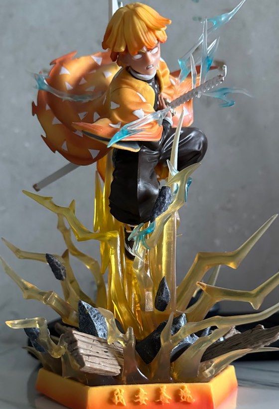 Demon slayer Zenitsu agatsuma copy resin figure, Hobbies & Toys, Toys ...