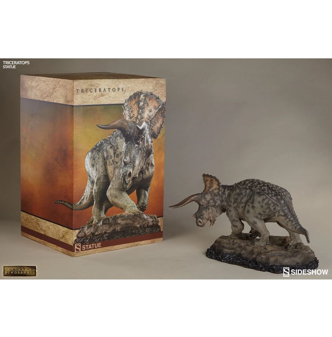Dinosauria Triceratops Statue by Sideshow Collectibles, Hobbies & Toys ...