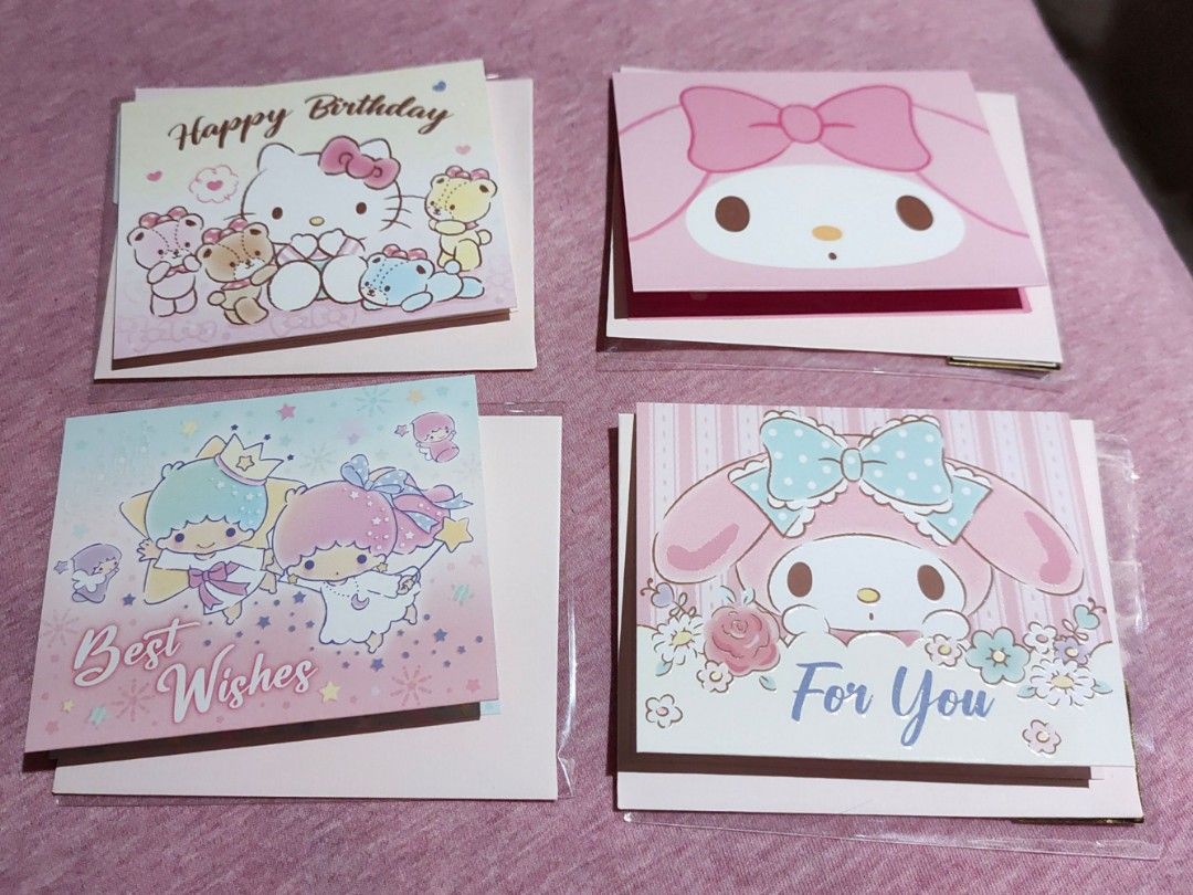 Disney & Sanrio Greeting Cards | Winnie the Pooh/ My Melody/ Little ...
