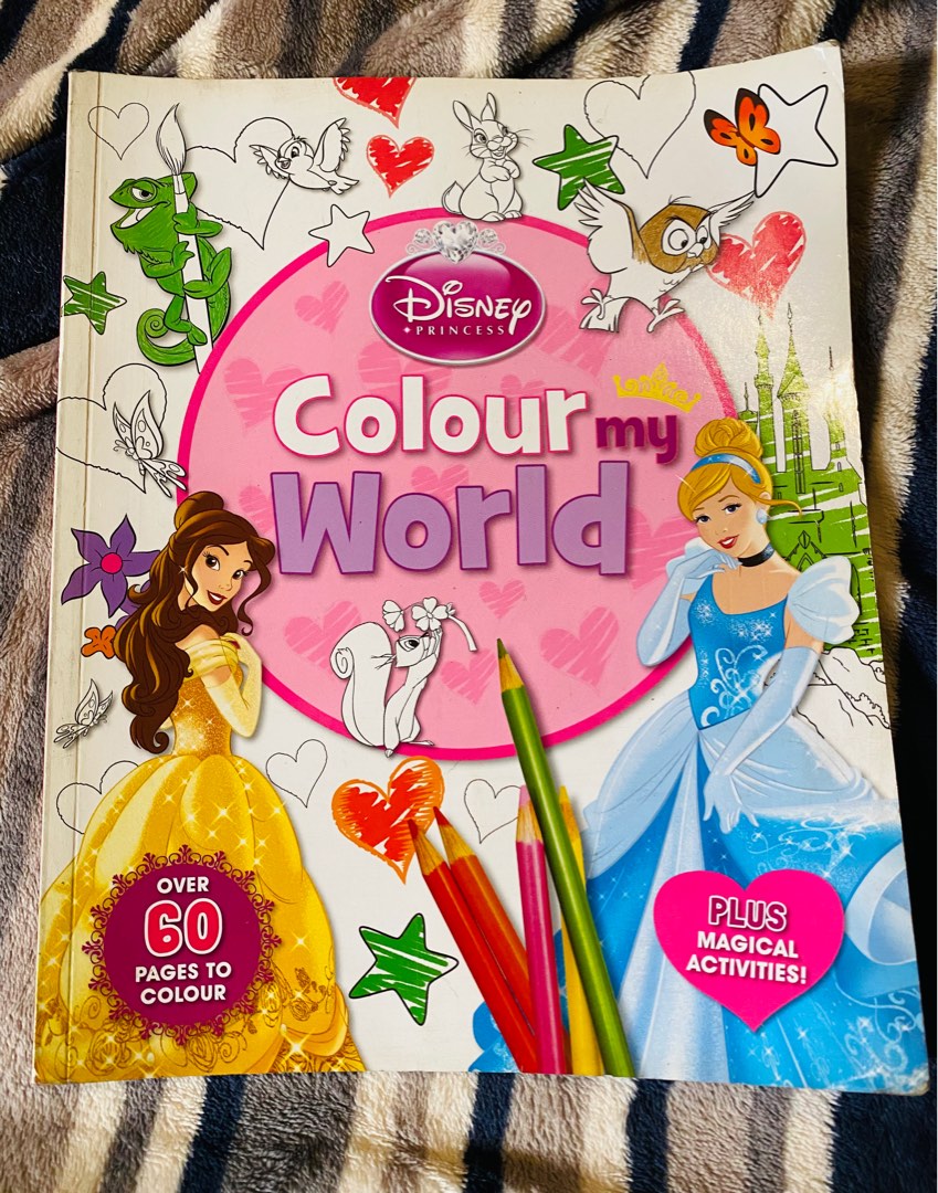 Disney Princess Color my World Activity Book, Hobbies & Toys, Books ...